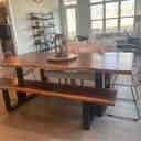 Union Rustic Lemay Iron Trestle Dining Table & Reviews | Wayfair