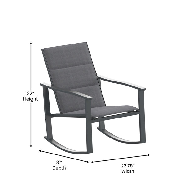 Latitude Run® Kirkville Modern Outdoor Rocking Chairs with Flex Comfort ...