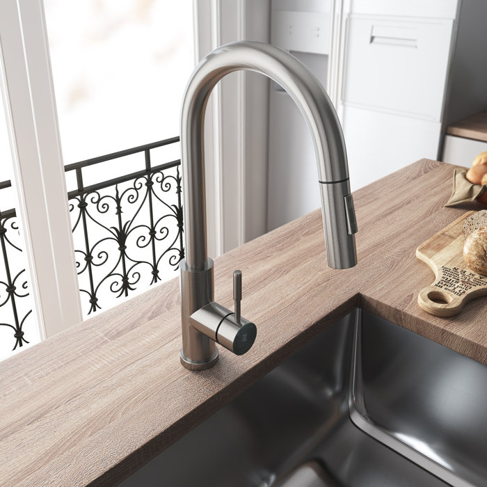 YZZY Pull Down Touch Kitchen Faucet & Reviews | Wayfair