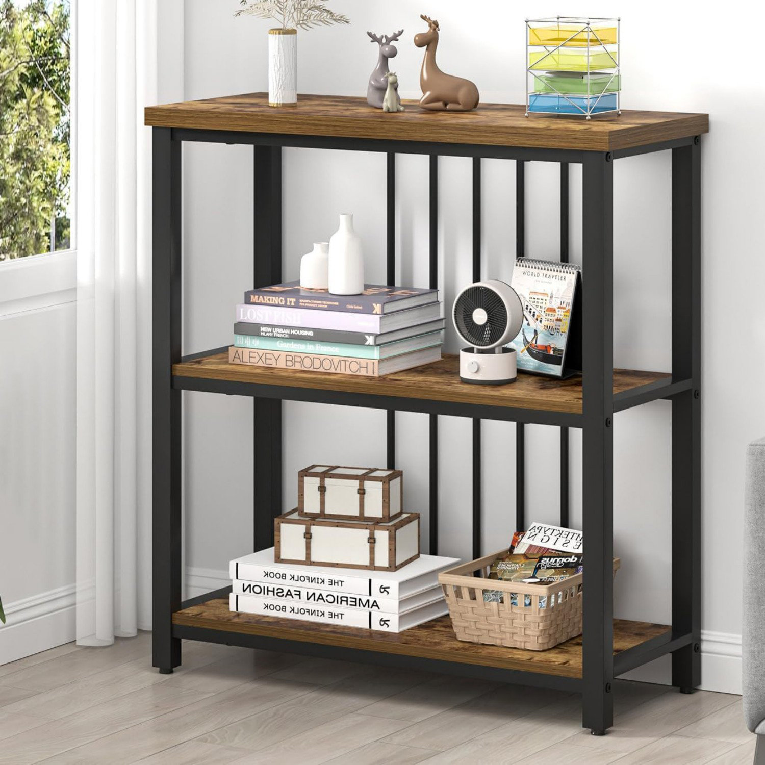 Latitude Run® Modern 3 Tier Book Shelf | Wayfair