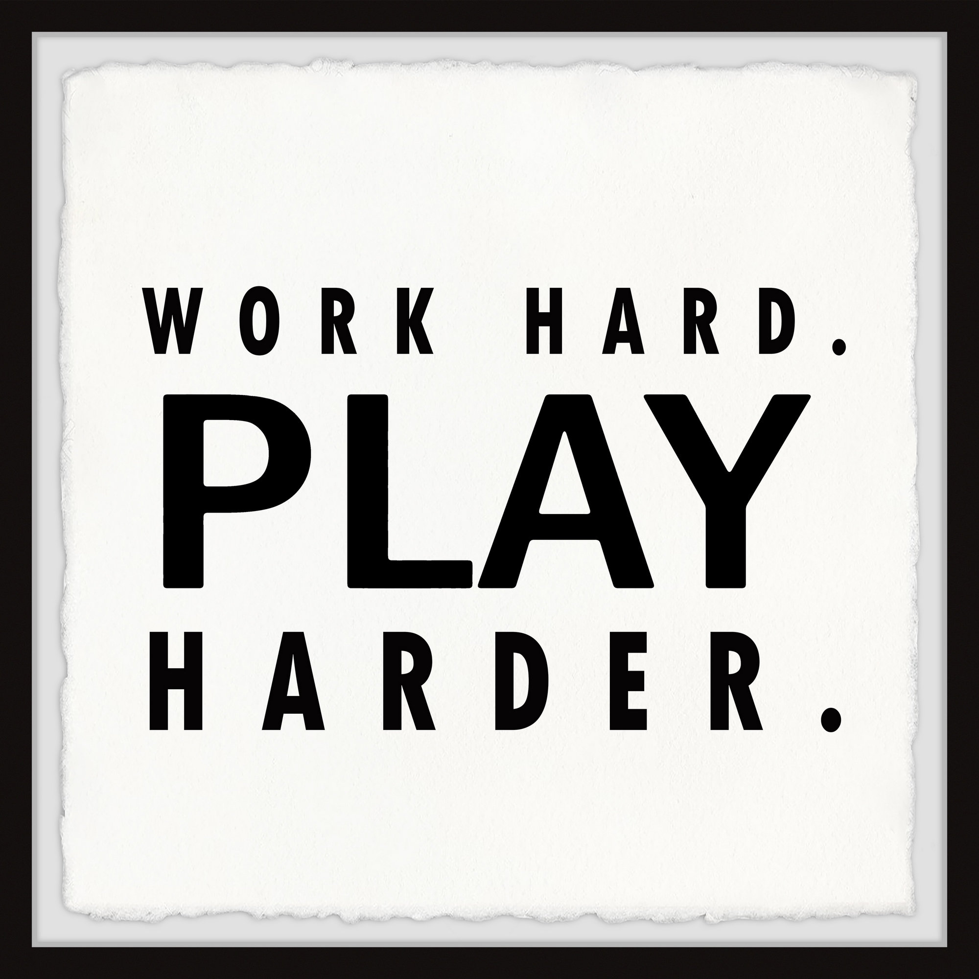 Ebern Designs 'Work Hard Play Harder' - Picture Frame Textual Art Print ...