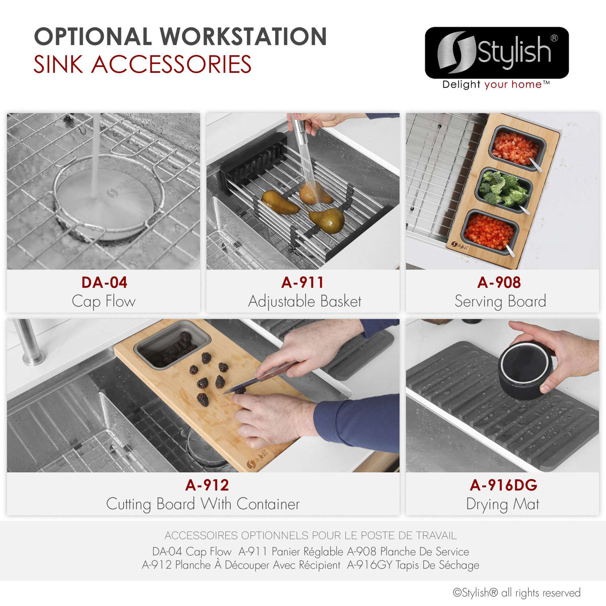 Stylish Versa Undermount 36'' Stainless Steel Double-Bowl Kitchen Sink ...