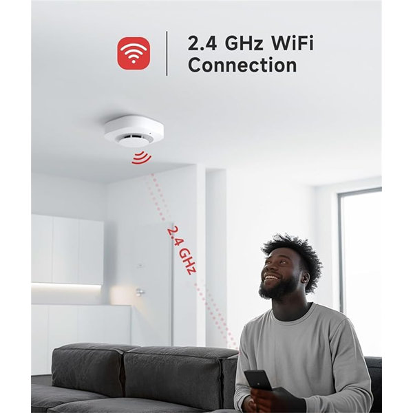 MODERN WALLS LLC Smart Smoke Detector Fire Alarm With Replaceable ...