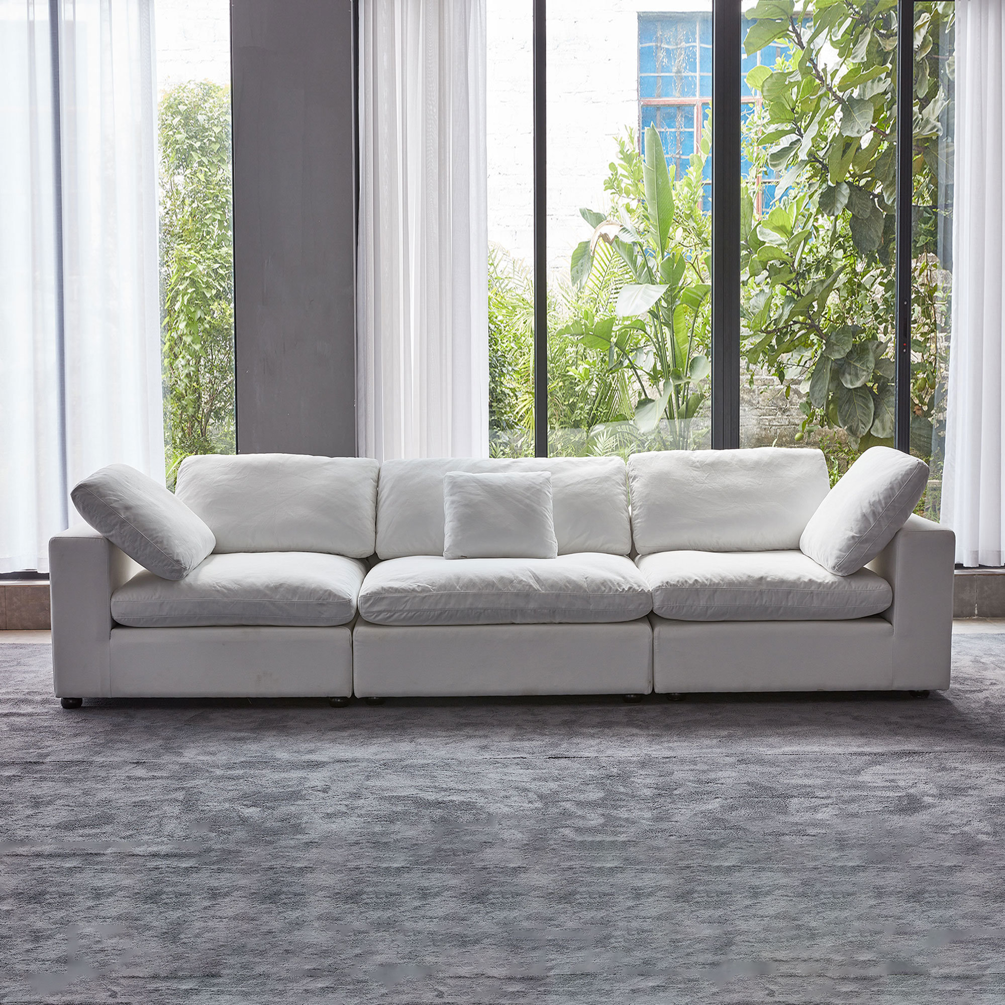 Ebern Designs Dawens 107" Wide Microfiber Reversible Modular Corner ...