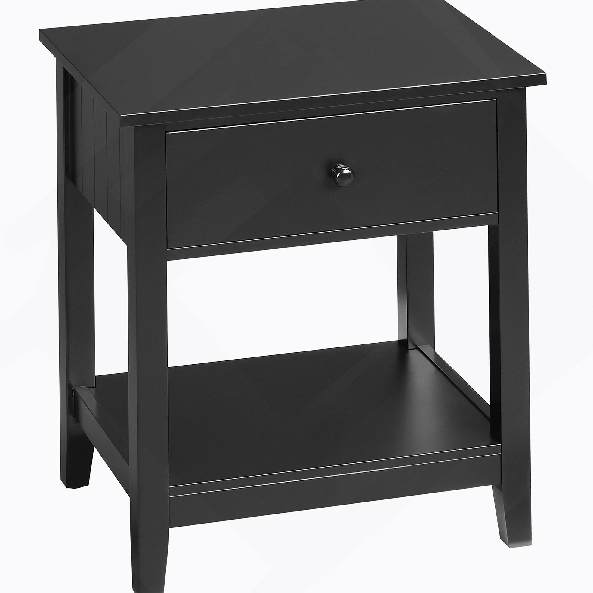 Wrought Studio™ End Table, 2-tier Side Table with Drawer and Storage ...
