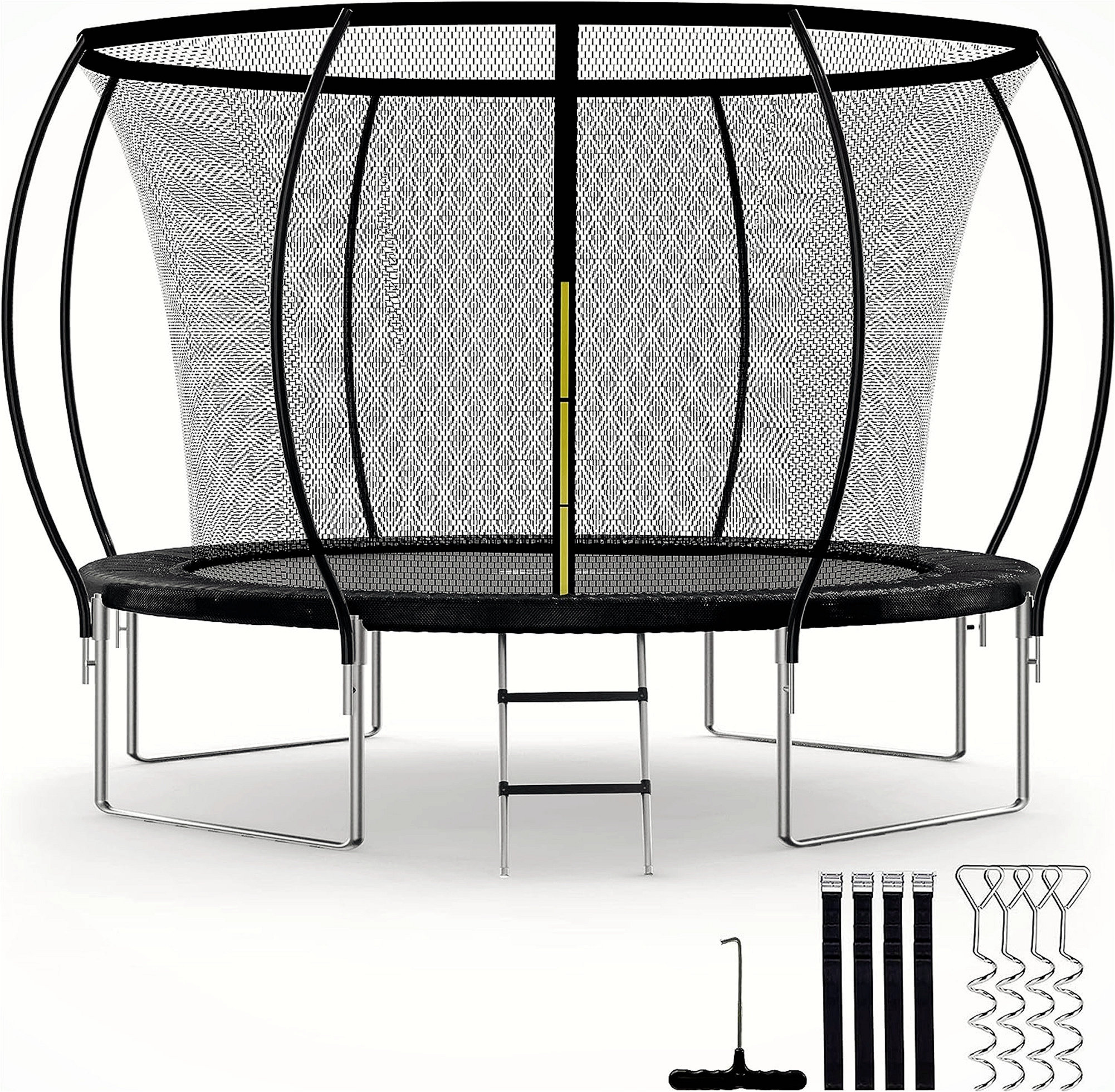 Creationstry 12' Round Backyard Trampoline with Safety Enclosure | Wayfair