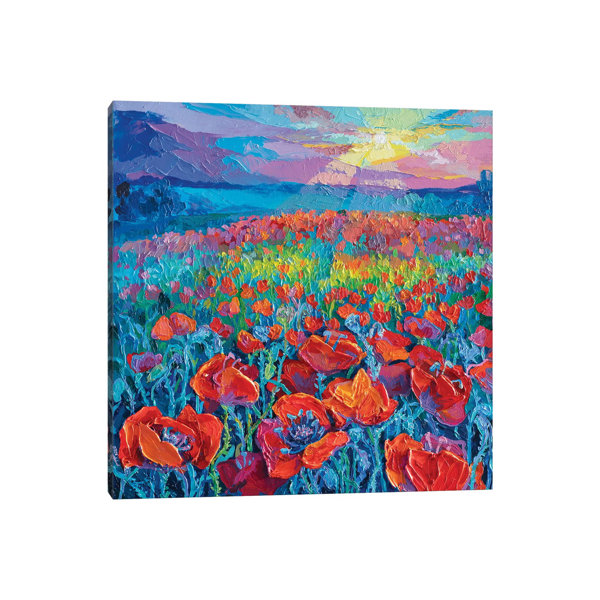 Rosalind Wheeler Poppy Field by Joyce Combs - Wrapped Canvas Print ...