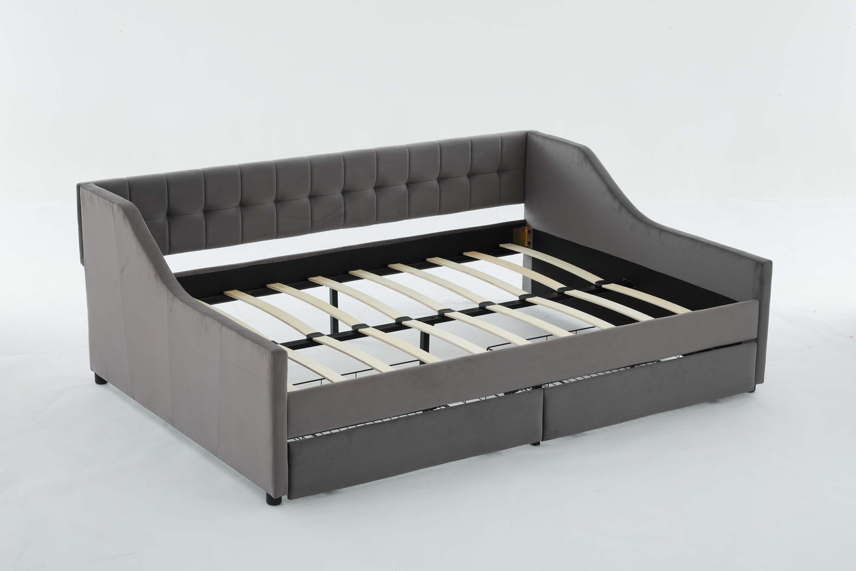 Latitude Run® Daybed Corner Bed Sofa Bed With Drawers Velvet ...