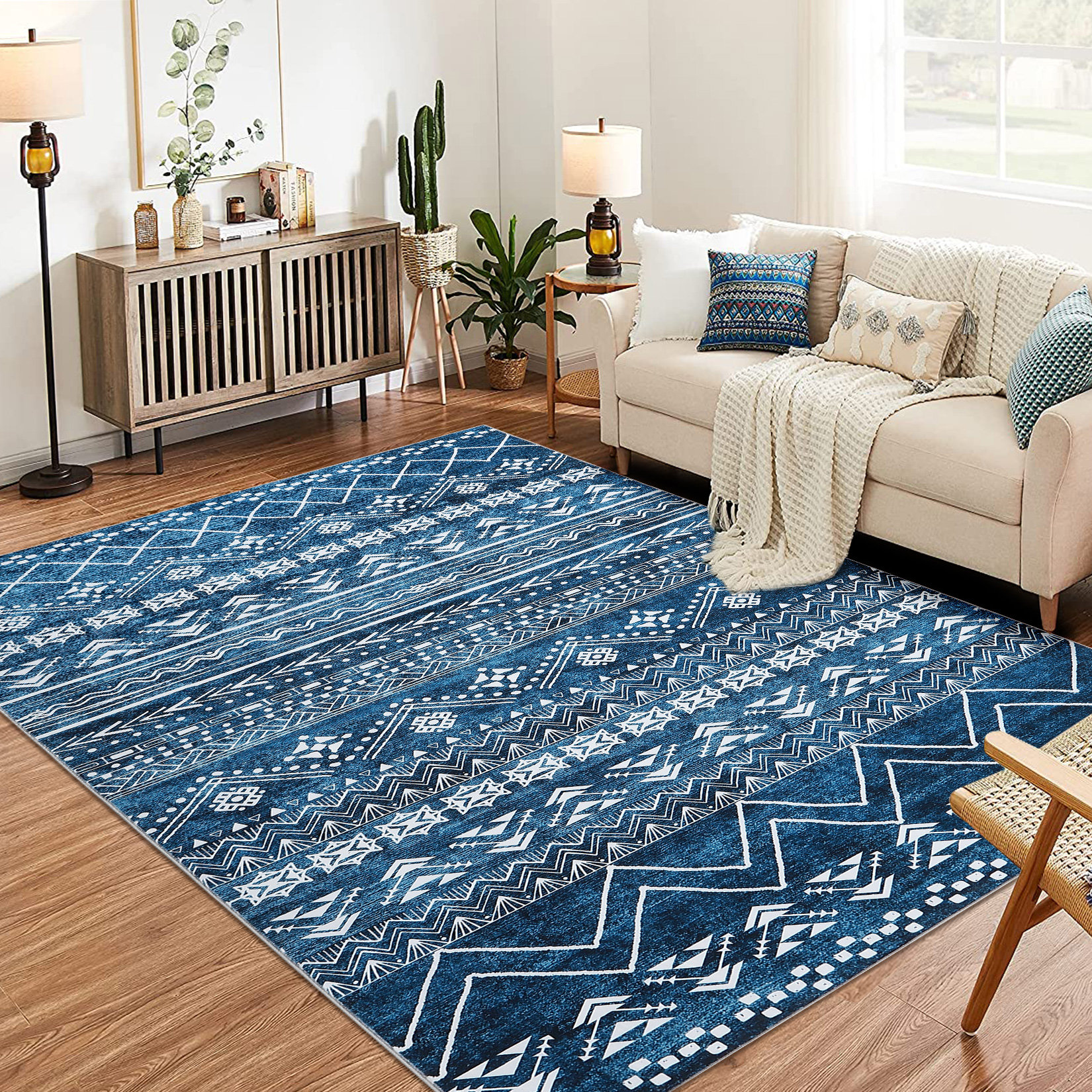 Dakota Fields Rectangle Wunibald Large Moroccan Area Rug | Wayfair