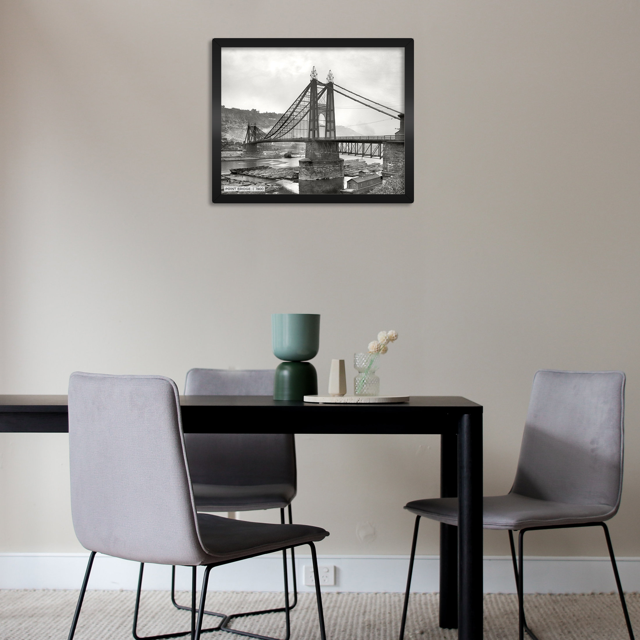 Winston Porter Point Bridge 1900 Framed On Canvas Print | Wayfair