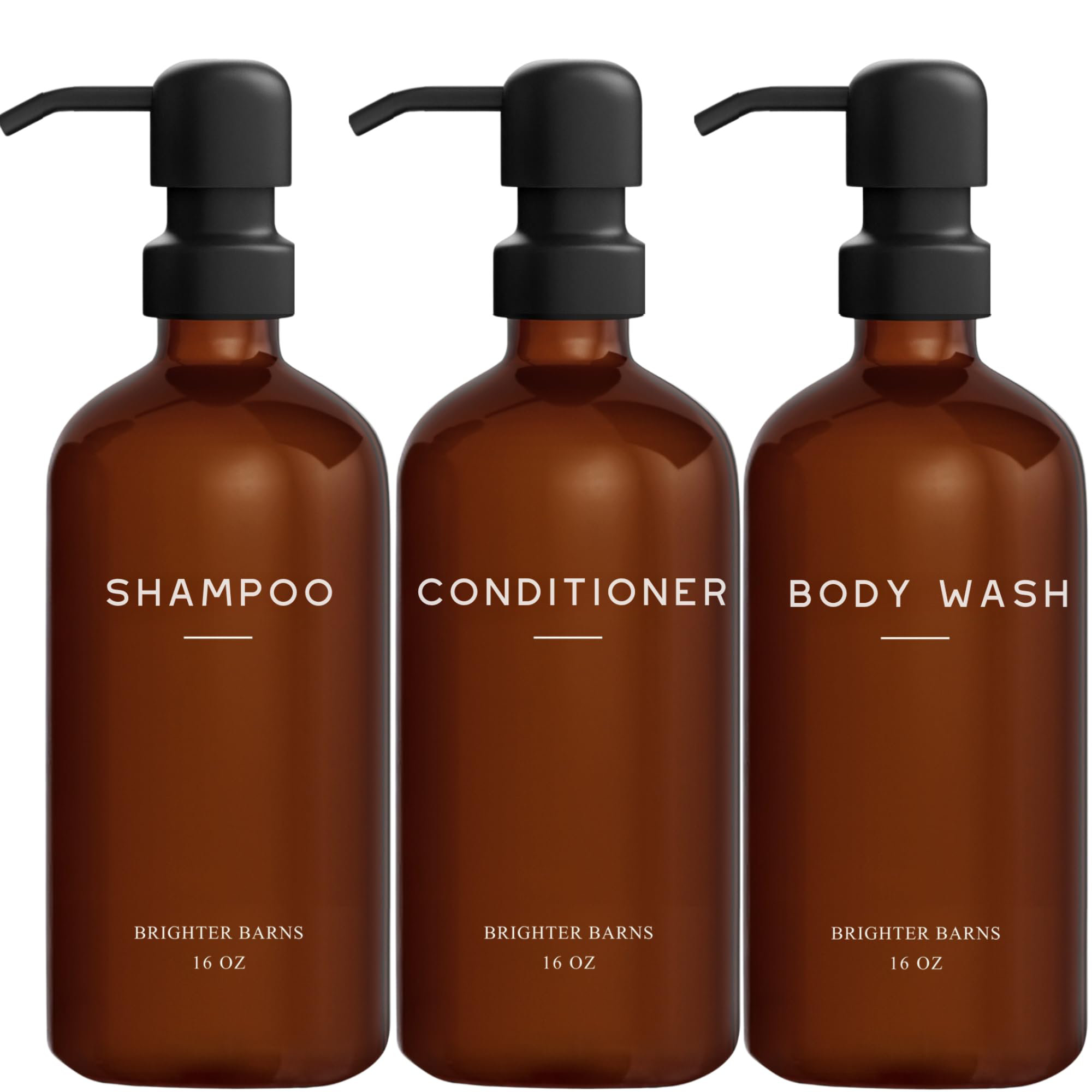 Latitude Run® Amber Shampoo And Conditioner Dispenser- Body Wash And ...