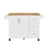 Hokku Designs Barn Door Kitchen Island With Internal Storage Rack And ...