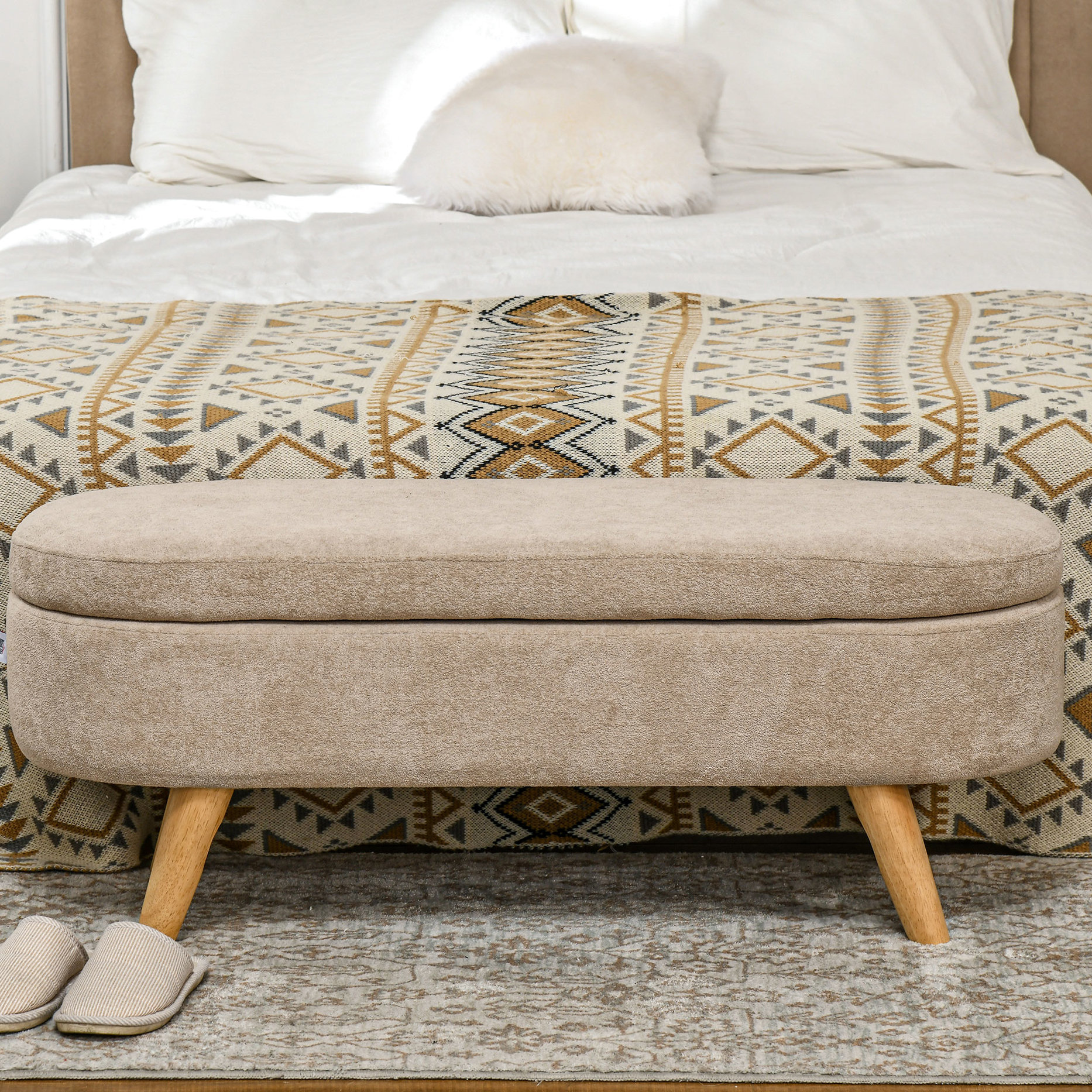 Red Barrel Studio Storage Bench For Bedroom, 43.3