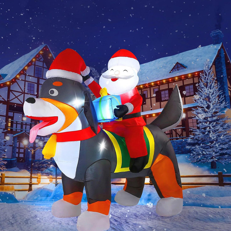 The Holiday Aisle® 7.2 FT Christmas Inflatables Yard Decorations ...