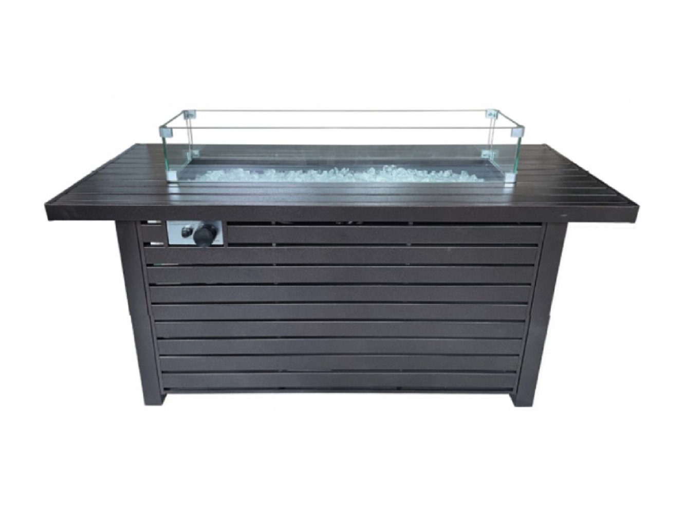Latitude Run® Outdoor Rectangle Fire Pit In Hammered Bronze | Wayfair