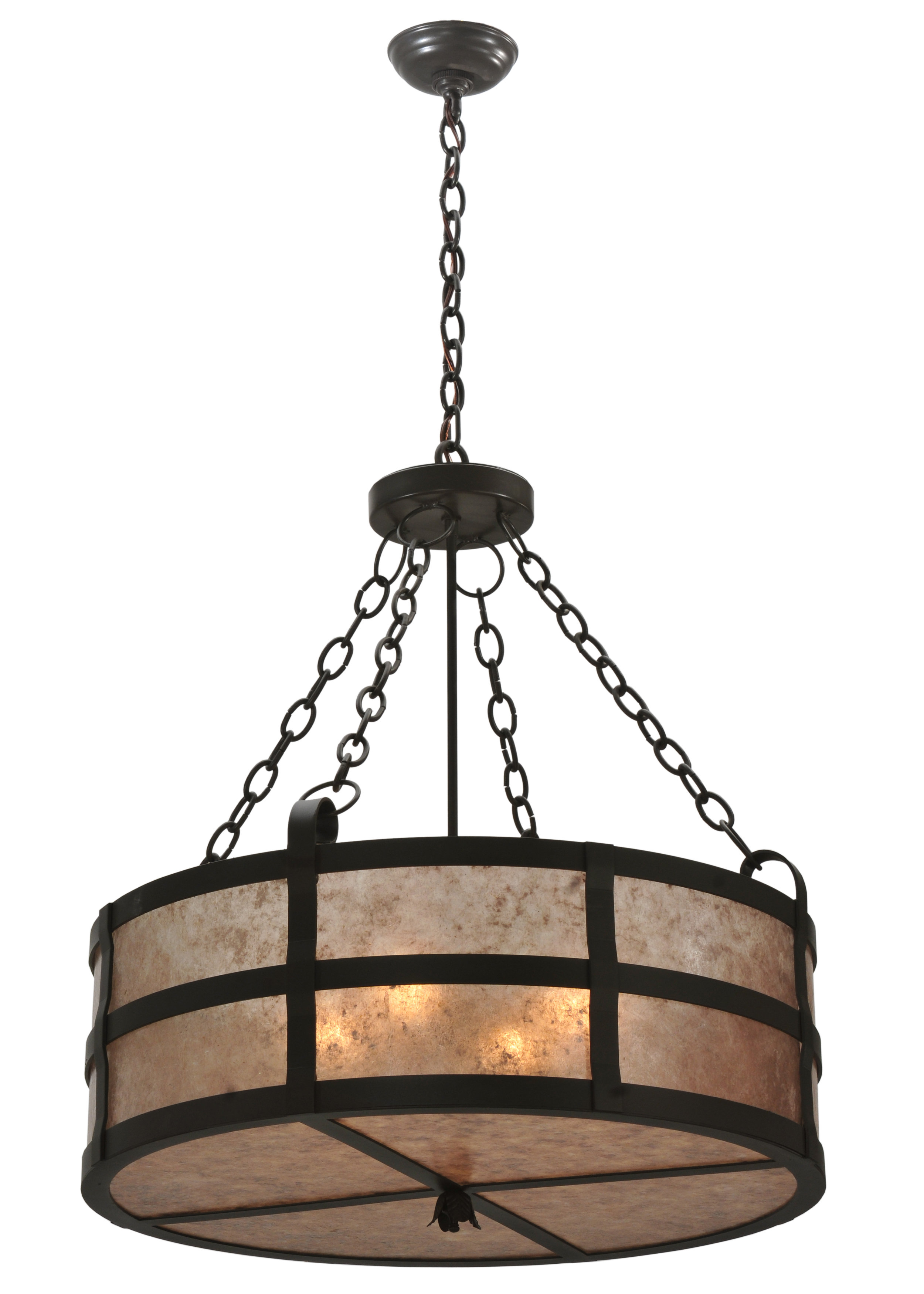 Meyda Lighting Truffle 4 - Light Unique / Statement Drum Chandelier ...