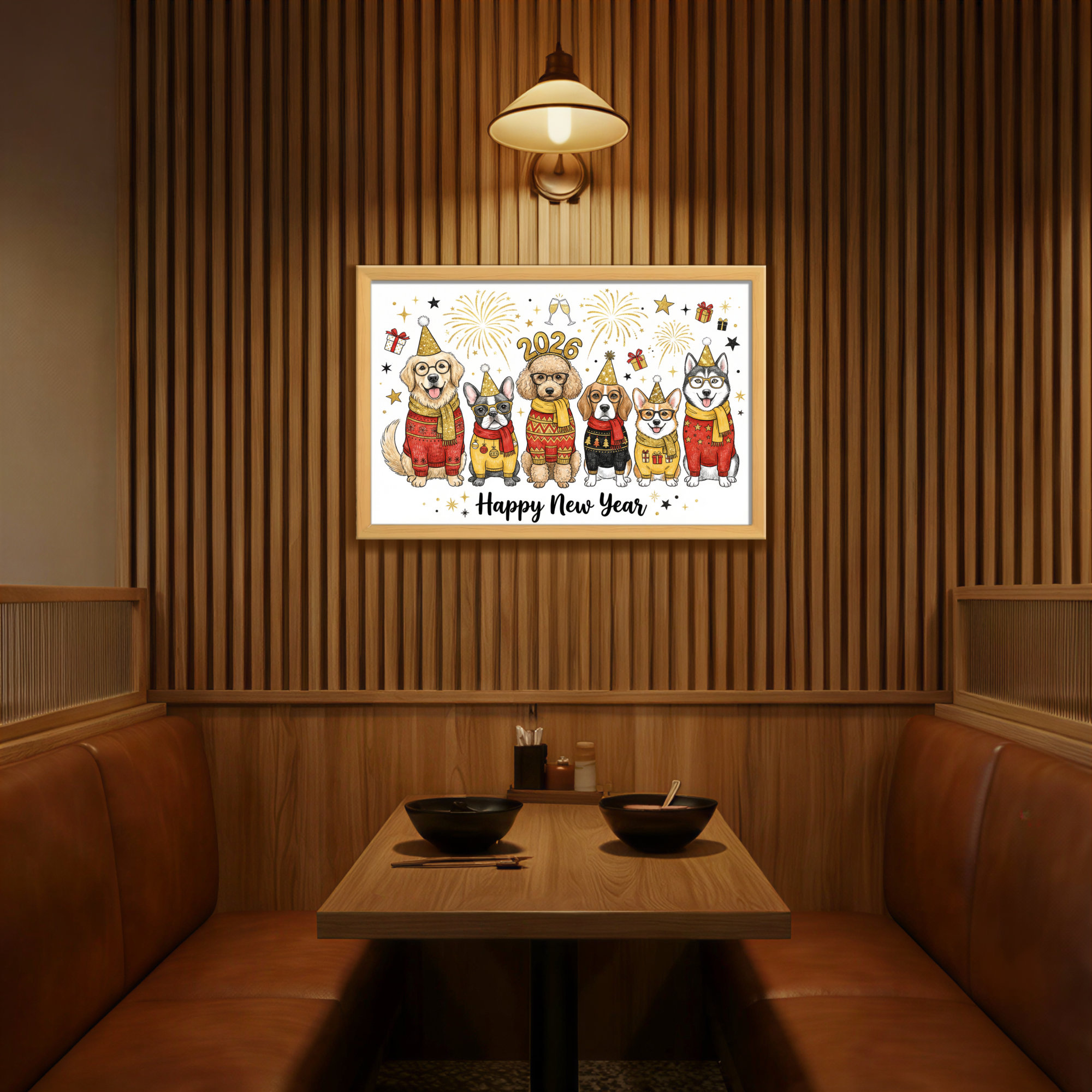 Mercer41 Animals Dogs In Sweaters Celebrate New Year 2026 | Wayfair