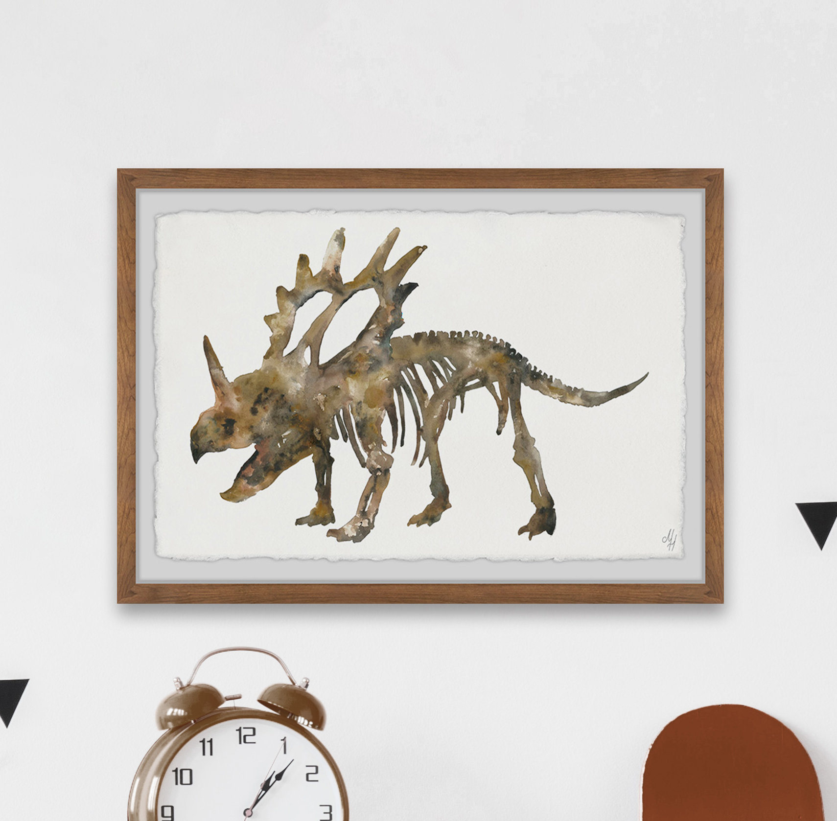 Isabelle & Max™ Rieder 'Styracosaurus Skeleton' Framed Print | Wayfair