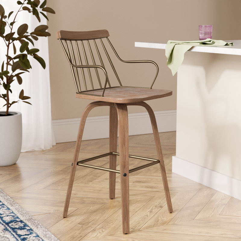Kelly Clarkson Home Lynn 26'' Swivel Counter Stool & Reviews | Wayfair