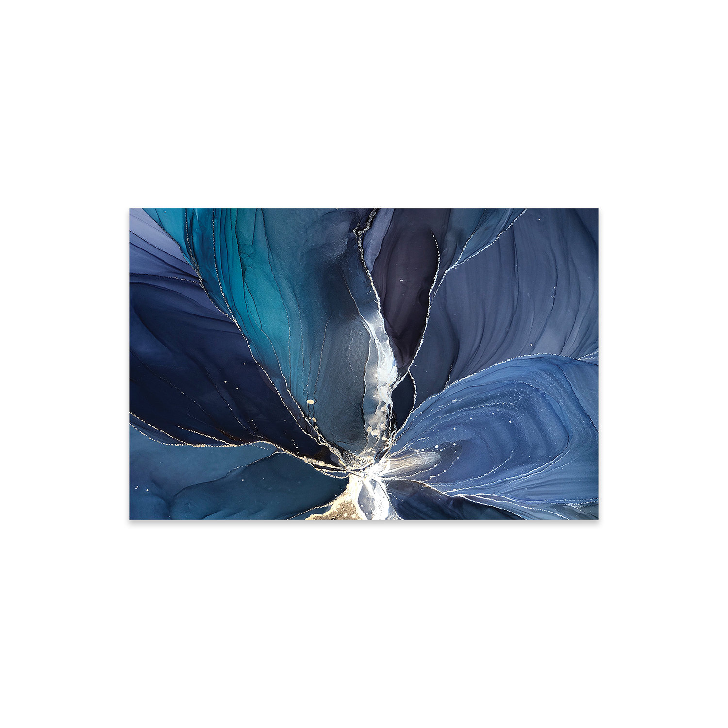 Latitude Run® Blue Flower III by Monet and Manet Art Studio - Unframed ...