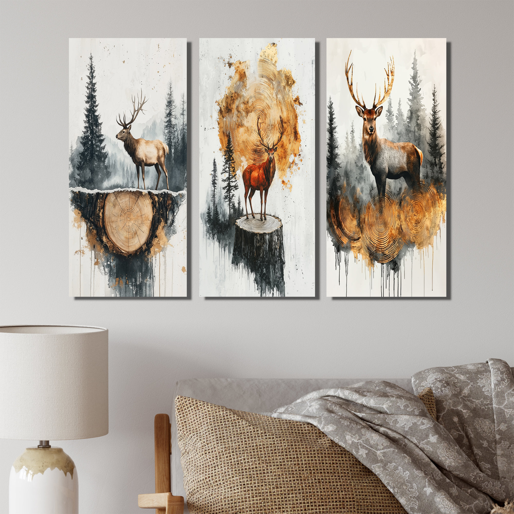 Millwood Pines Deer Guardian Of The Forest I - Deer Animal Wall Decor ...