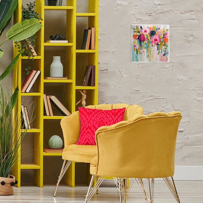 George Oliver Paint Drip Roses Wall Plaque Art by Irena Orlov | Wayfair