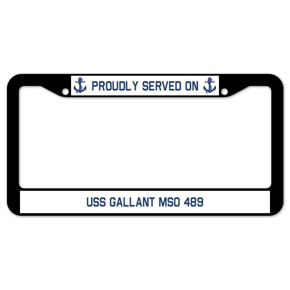 SignMission Proudly Served on USS GALLANT MSO 489 Plate Frame | Wayfair