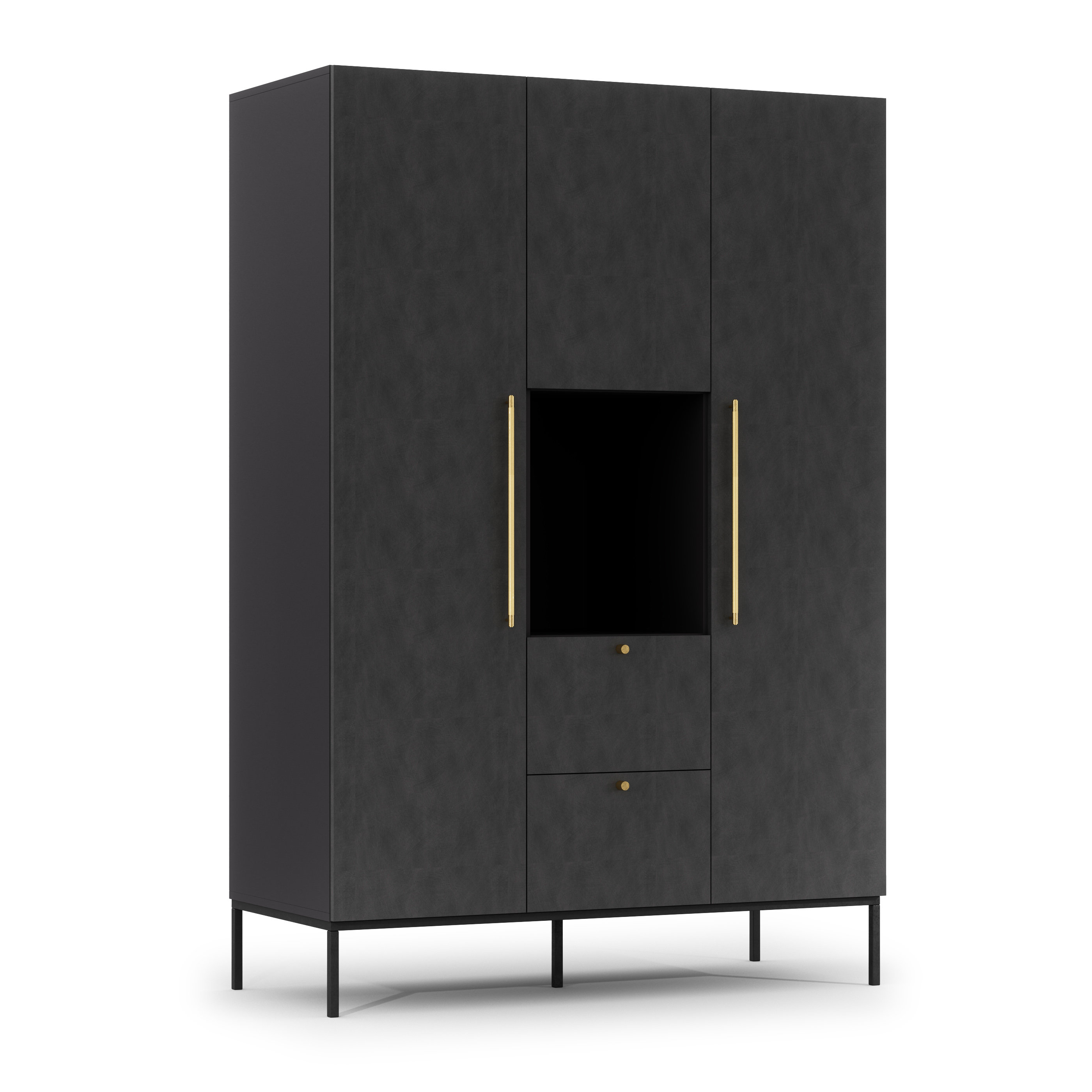 Canora Grey Scarber 3 Door Manufactured Wood Wardrobe | Wayfair.co.uk