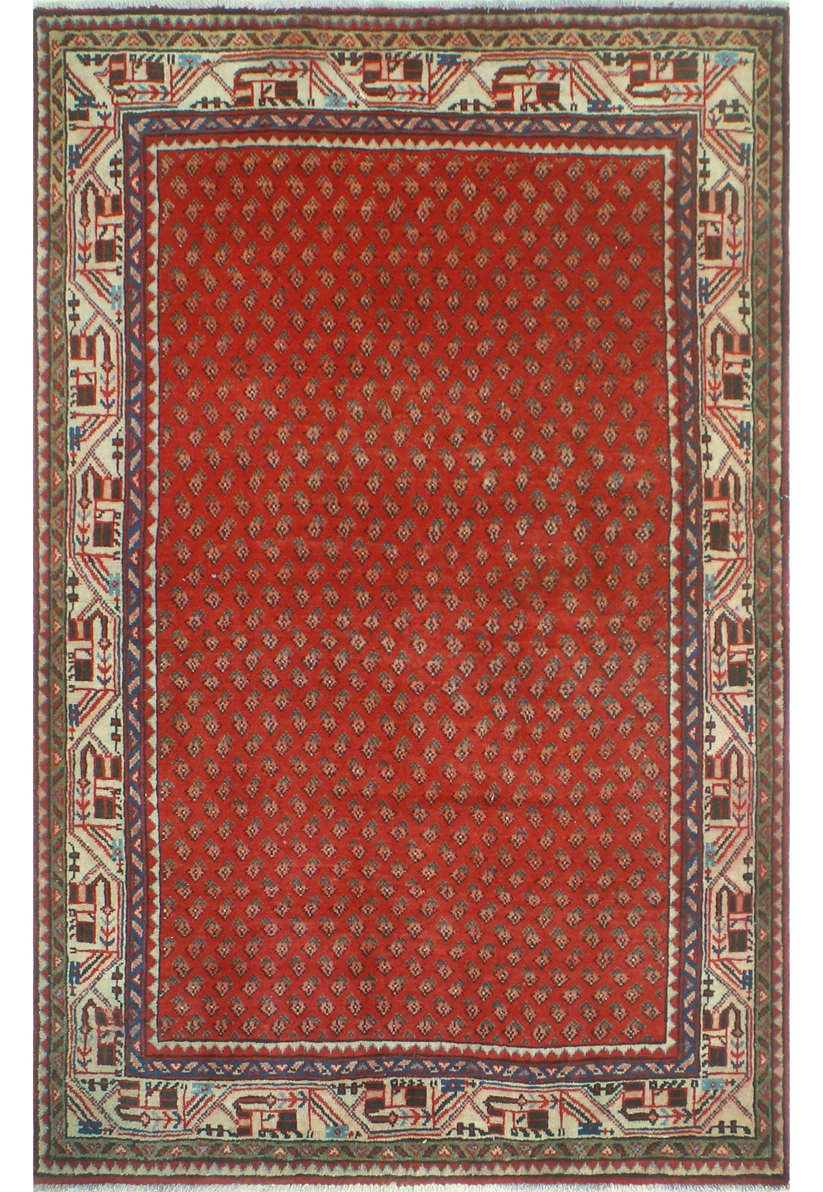 Isabelline Fine Vintage Distressed Zyaire Red Rug | Wayfair