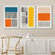IDEA4WALL Abstract Vibrant Color Blocks " Bright Color Block Collage ...