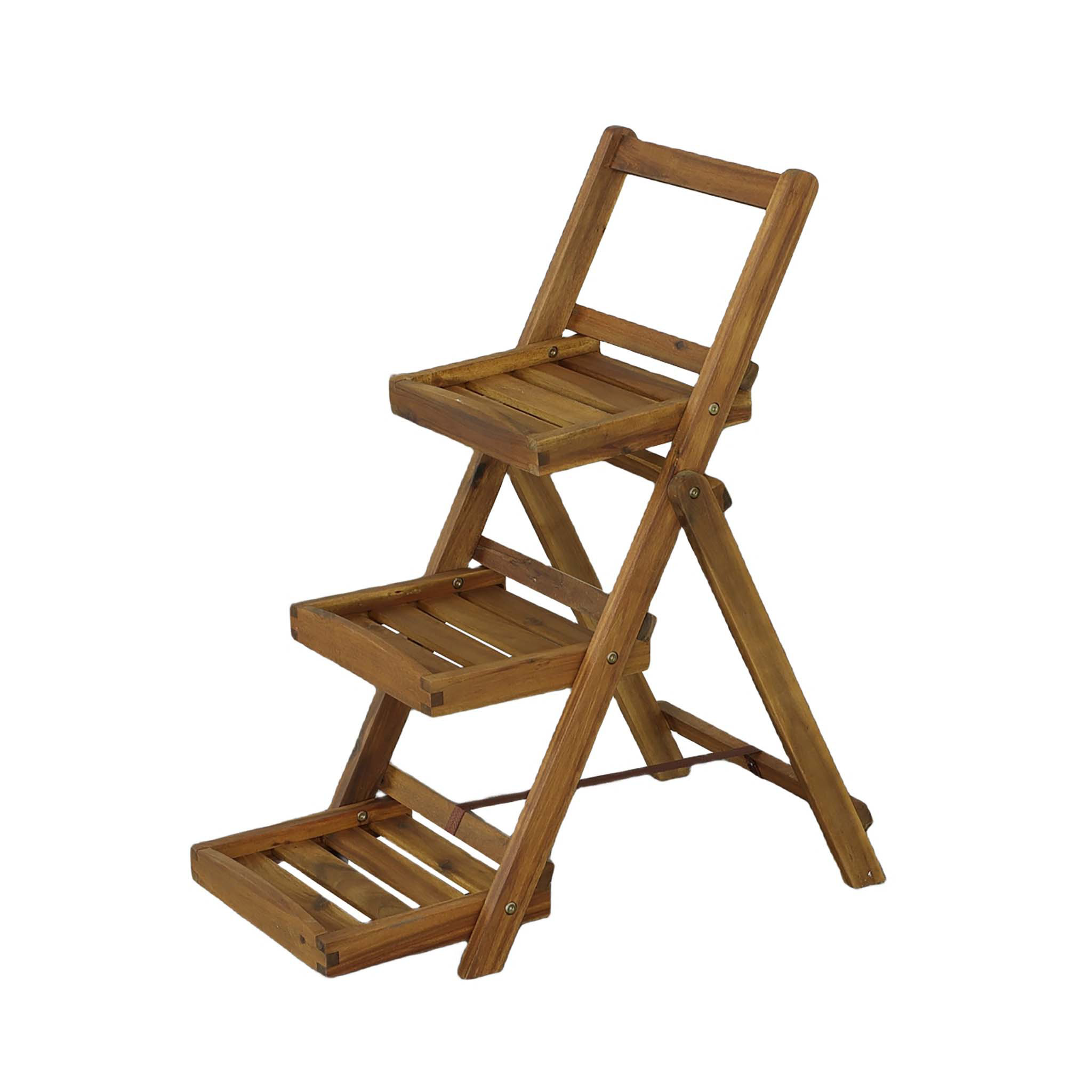 Millwood Pines Cornia Multi-Tiered Acacia Plant Stand - Wayfair Canada