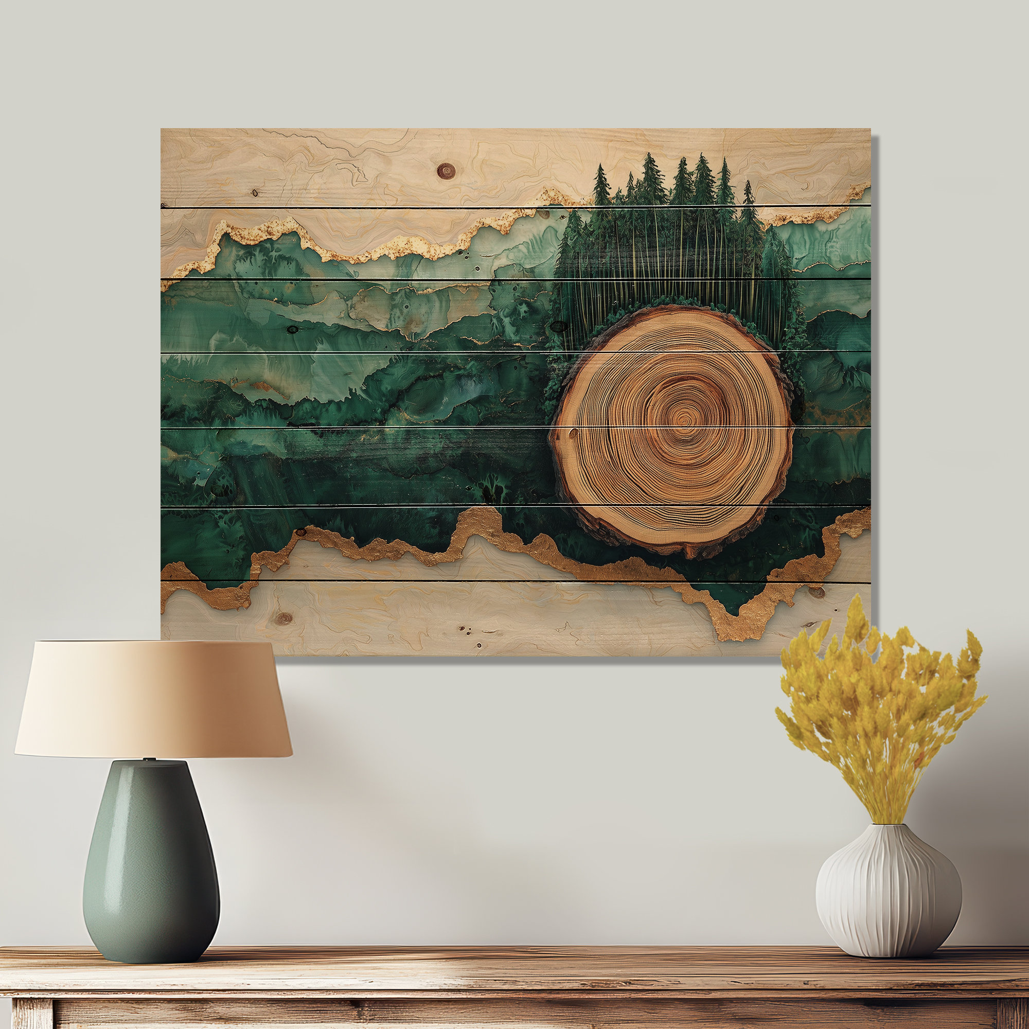 Millwood Pines Pine Trees Forest Landscape Into A Wood Slide III - Tree ...