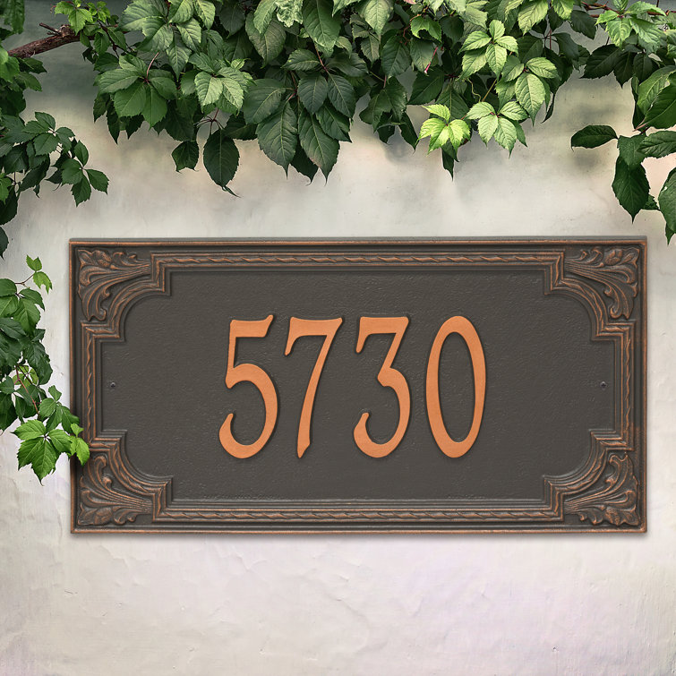 Whitehall Products Signature Series 1-Line Wall Address Plaque | Wayfair
