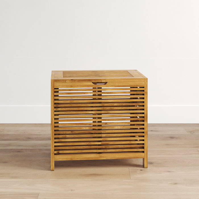 Dotted Line™ Ayden Solid Bamboo Wood Hamper & Reviews | Wayfair