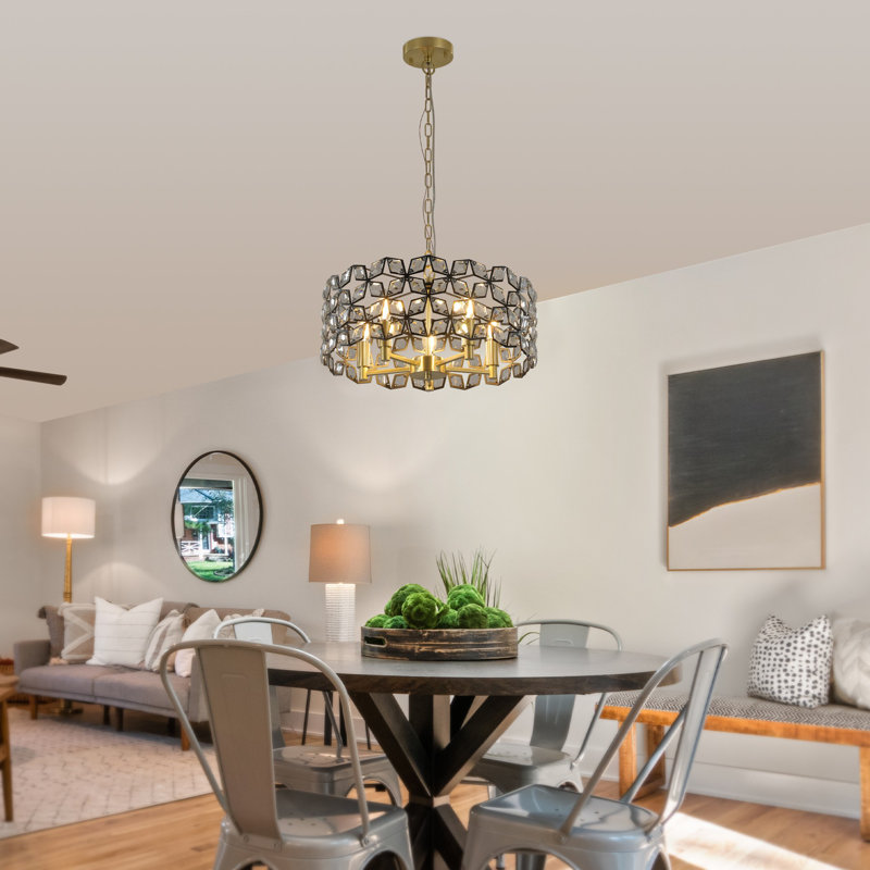 Mercer41 Croom Modern Crystal Chandelier for Living-Room Round Cristal ...