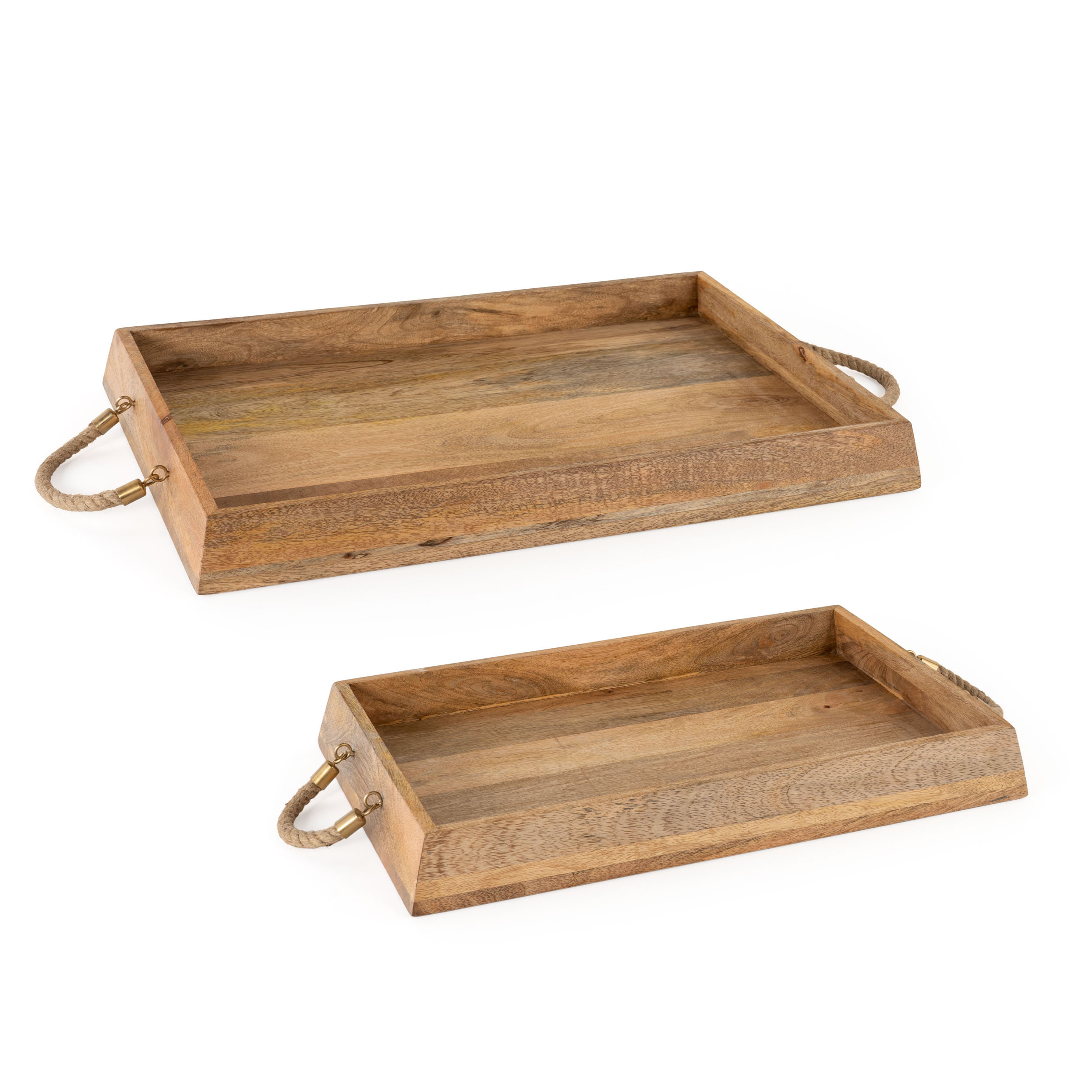 Loon Peak® Erikki Solid Wood Tray - Set of 2 | Wayfair
