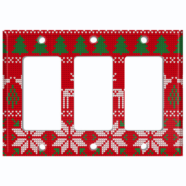 WorldAcc Metal Light Switch Plate Outlet Cover (Christmas Wrapping ...