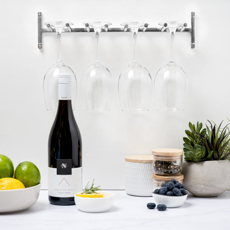 Rebrilliant Wall Mounted Wine Glass Rack | Wayfair