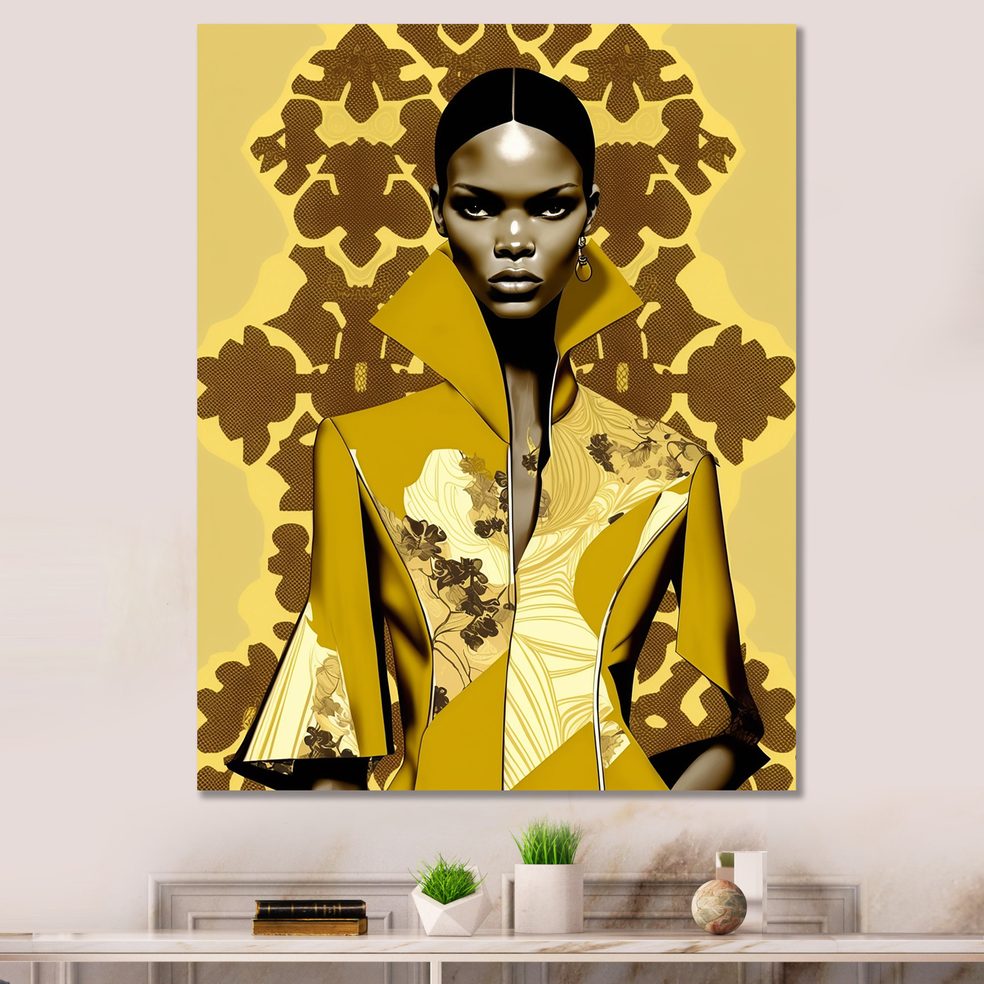 Mercer41 Elido Retro Haute Couture African American Lady V On Canvas ...