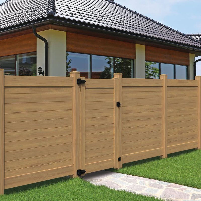 Barrette Outdoor Living Horizontal Fence Cypress Vinyl Privacy Gate ...