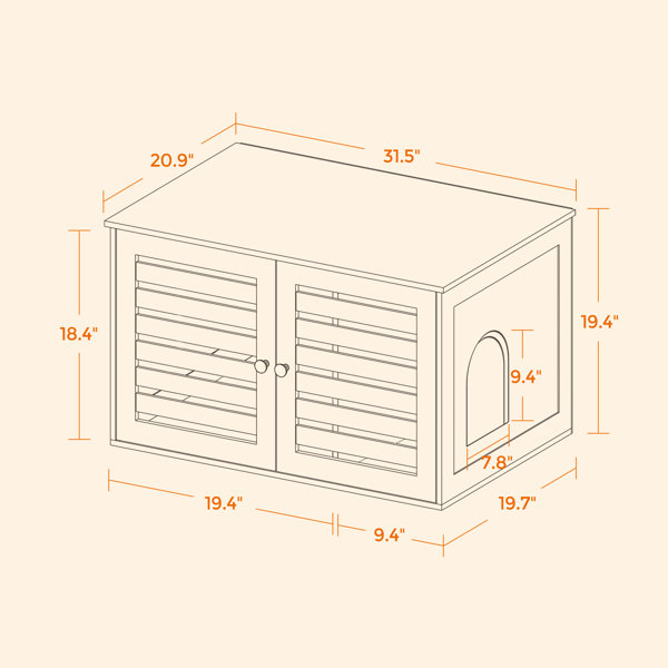 Three Posts™ Linkwood Litter Box Enclosure & Reviews | Wayfair