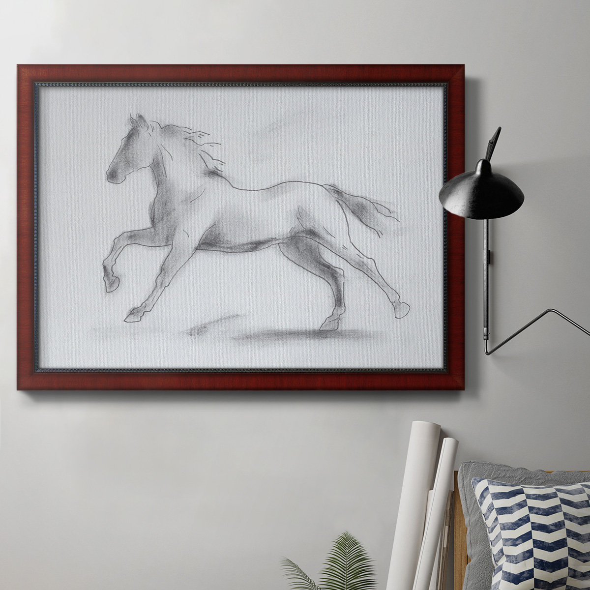 Foundry Select Smoke Stallion II Premium Framed Canvas- Ready To Hang ...