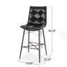 Hokku Designs Ruthvika Modern Bar Stool With Button-Tufted Waffle ...