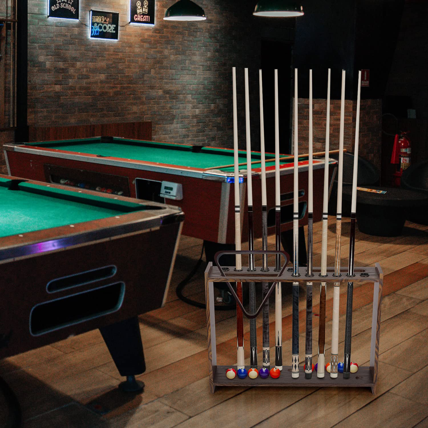KOVOME Solid Wood Pool Cue Rack | Wayfair