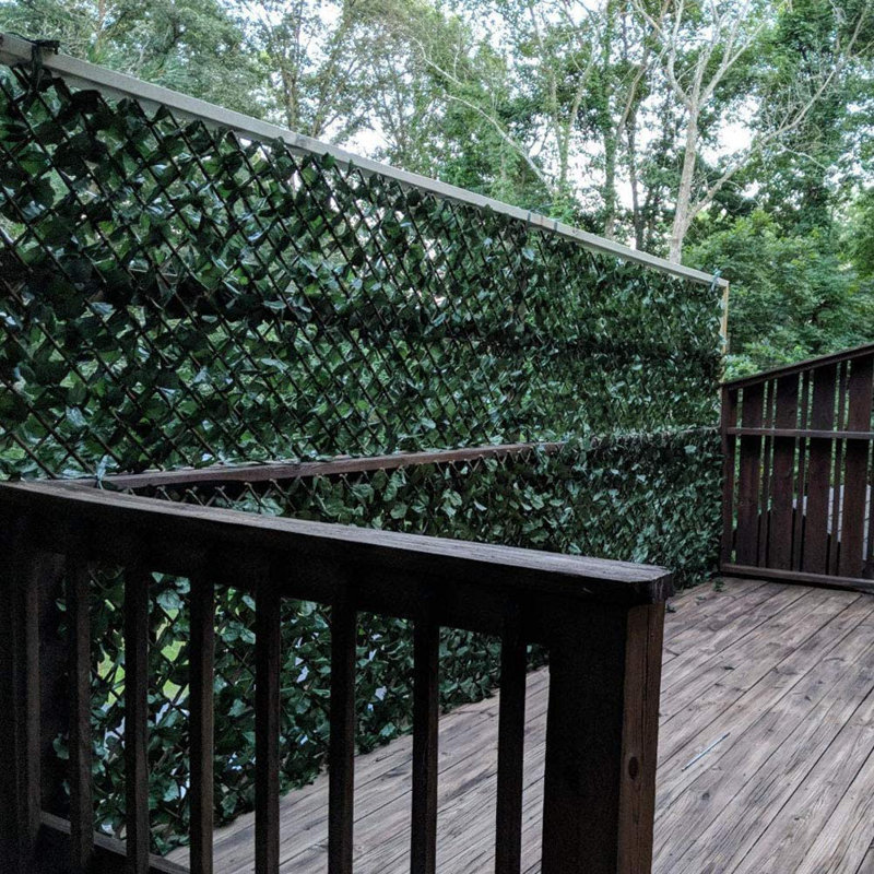 Excellent Nature Single Side Expandable Faux Hedge Artificial Ivy Wood ...