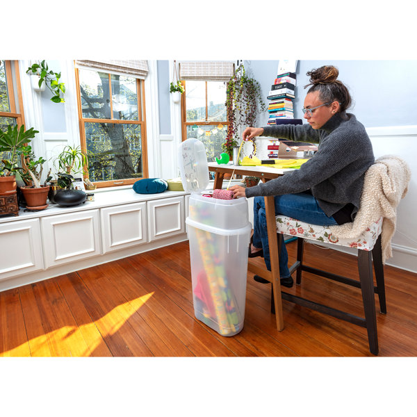 Rubbermaid Wrap N' Craft, Plastic Storage for Wrapping Paper/Crafting ...