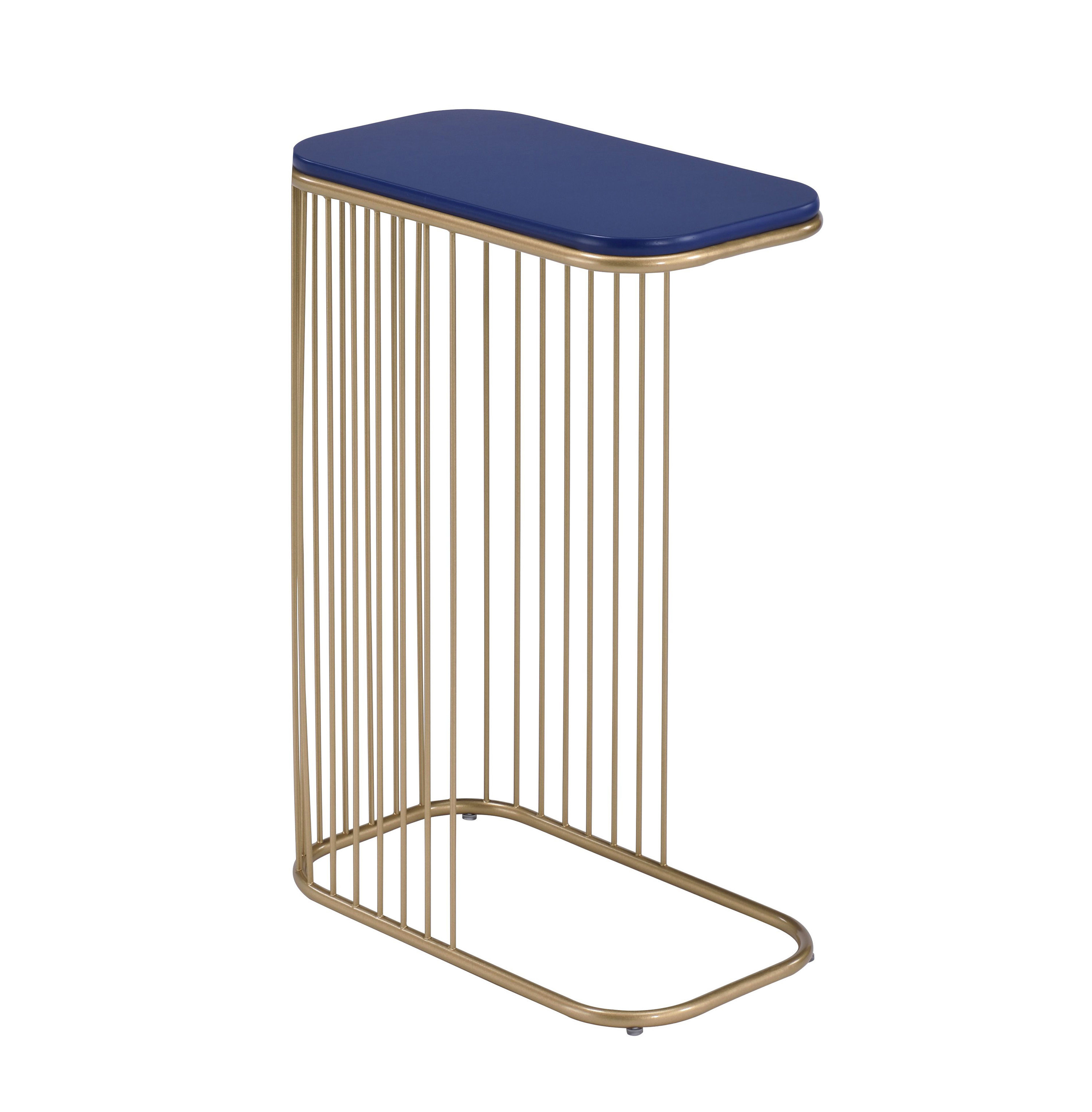 Everly Quinn Frame Contemporary Rectangular Accent Table with Metal ...