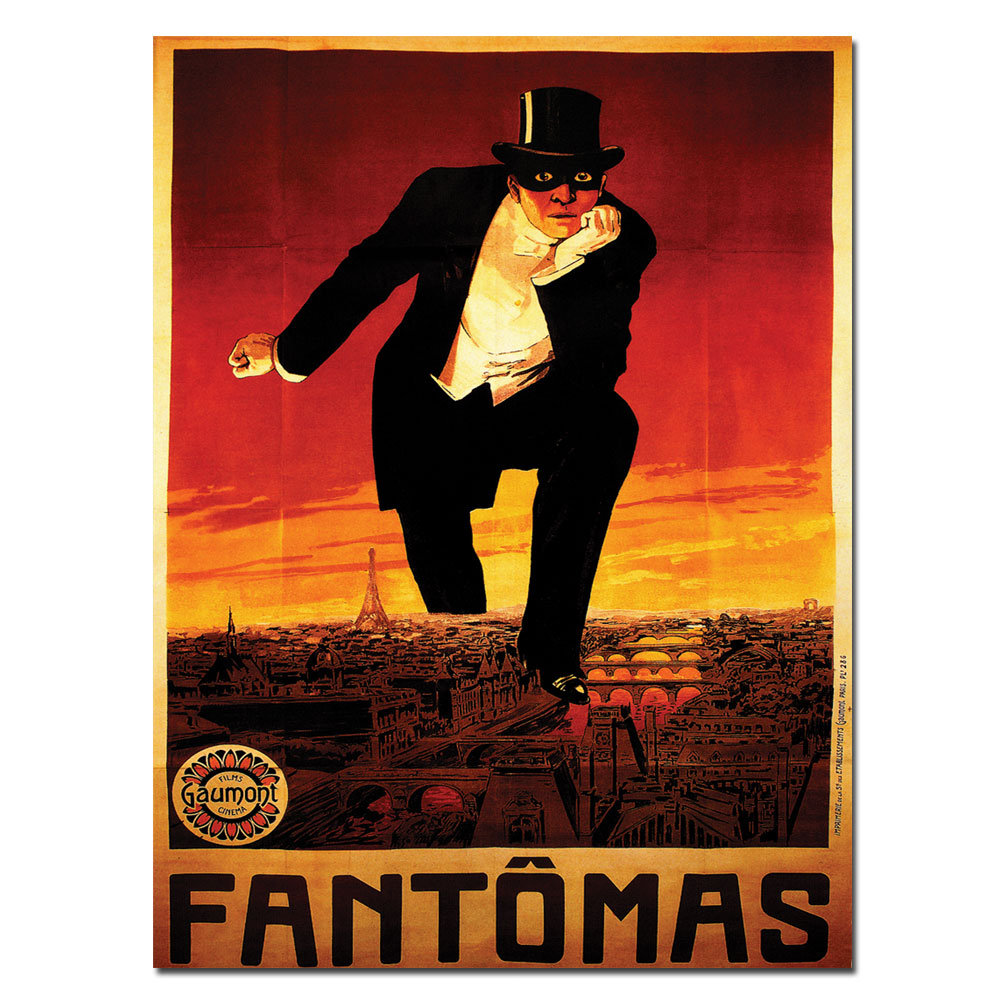 Trademark Fine Art "Fantomas" Vintage Advertisement on Canvas | Wayfair