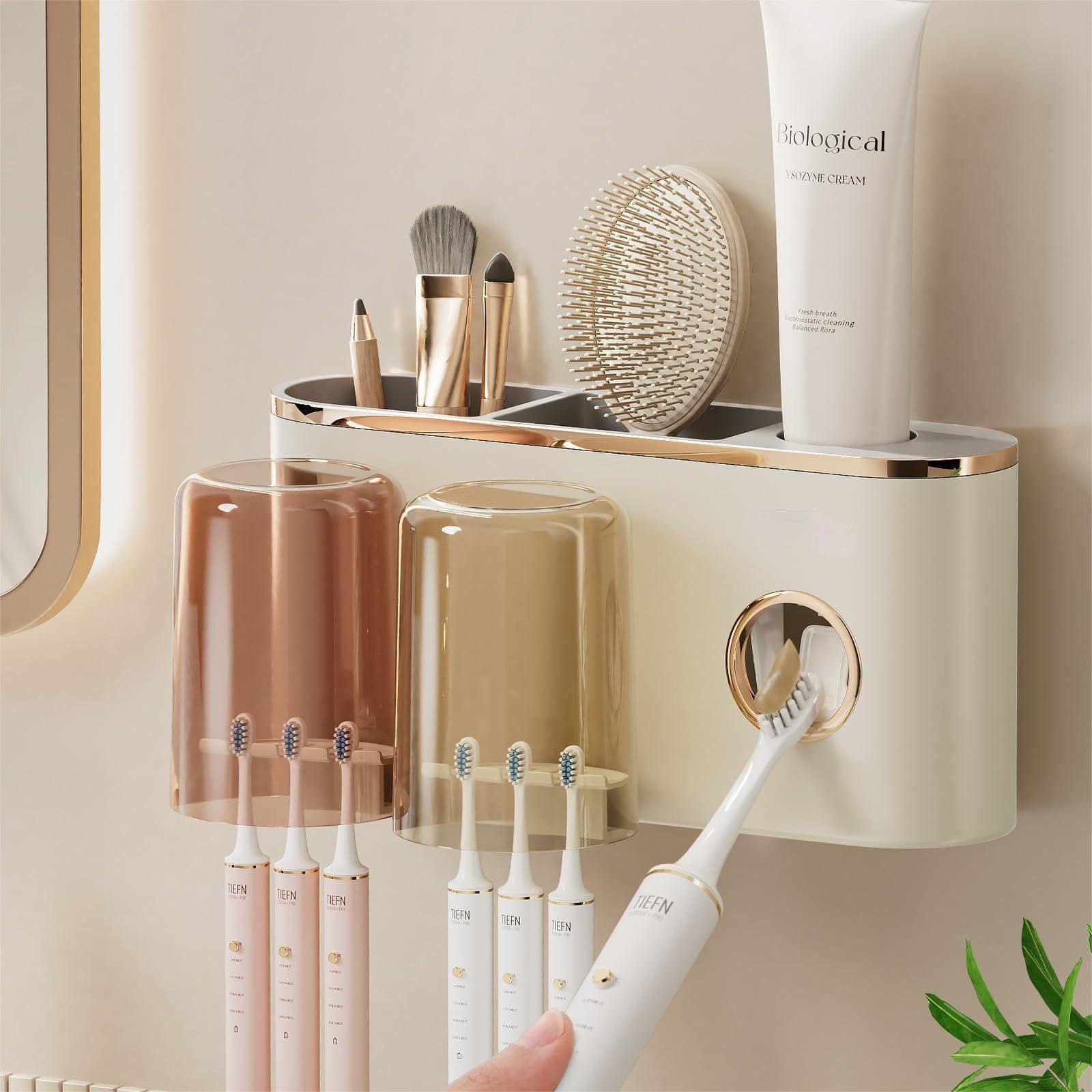 Mercer41 Emmalynn Toothbrush Holders Bathroom Decor With Toothpaste ...