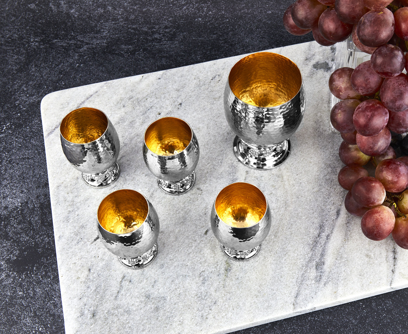 Godinger Silver Art Co Grape Hammered Shot Cups | Wayfair